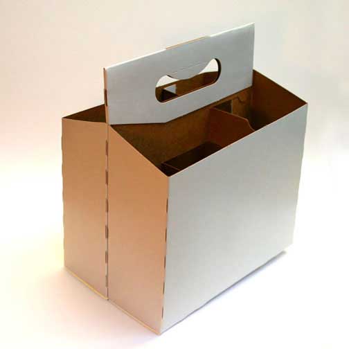 6 Pack Carrier, White | Bader Beer & Wine Supply