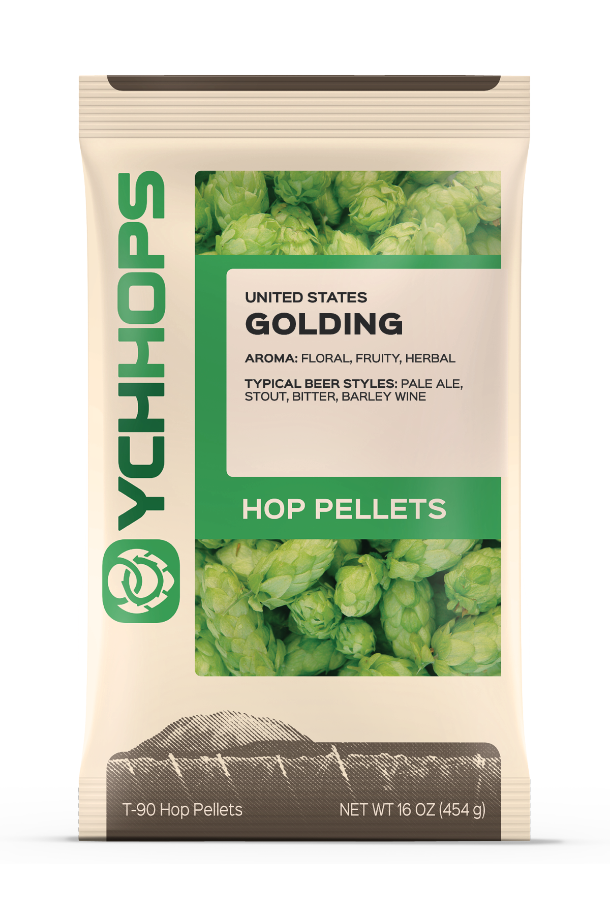 1 Lb US Golding Pellet Hops | Bader Beer & Wine Supply